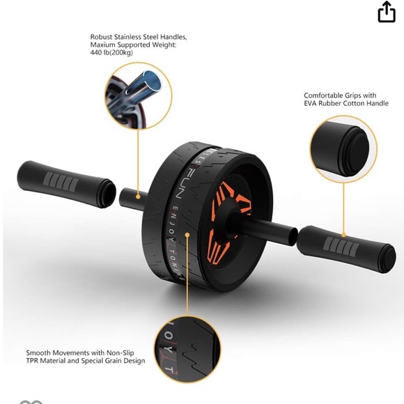 Rhythm Fun | Other | Nib Rhythm Fun Super Wide Ab Wheel Roller Home Gym ...